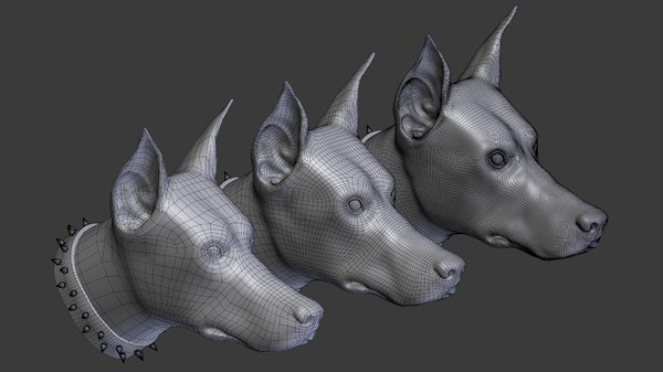 3d model dog head