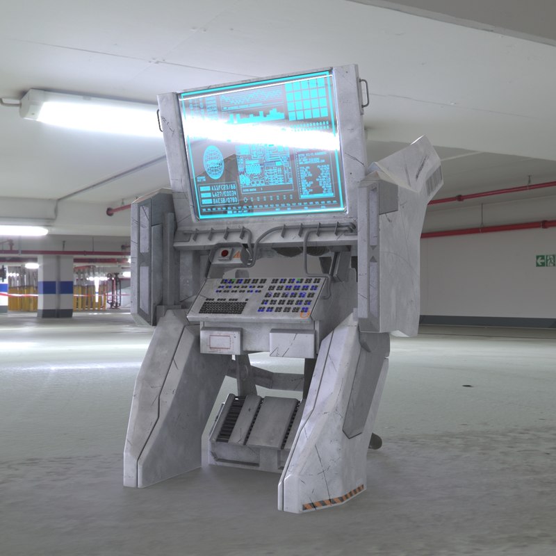 3d model console sci-fi