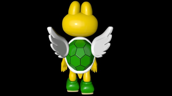 3d model winged turtle
