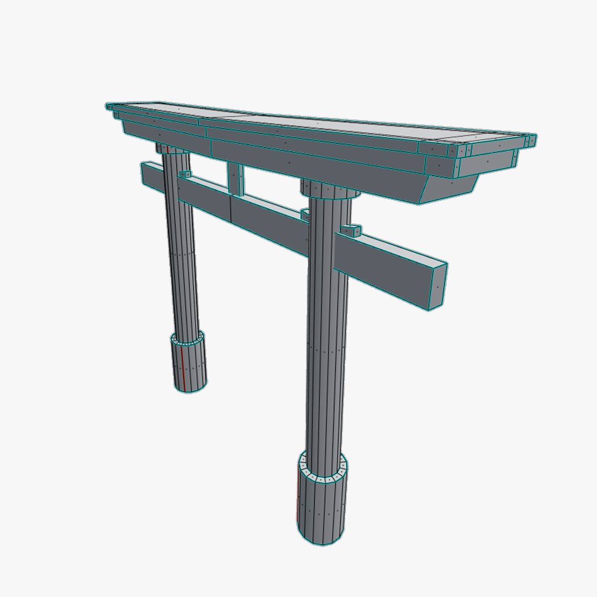 japanese torii gate 3d model