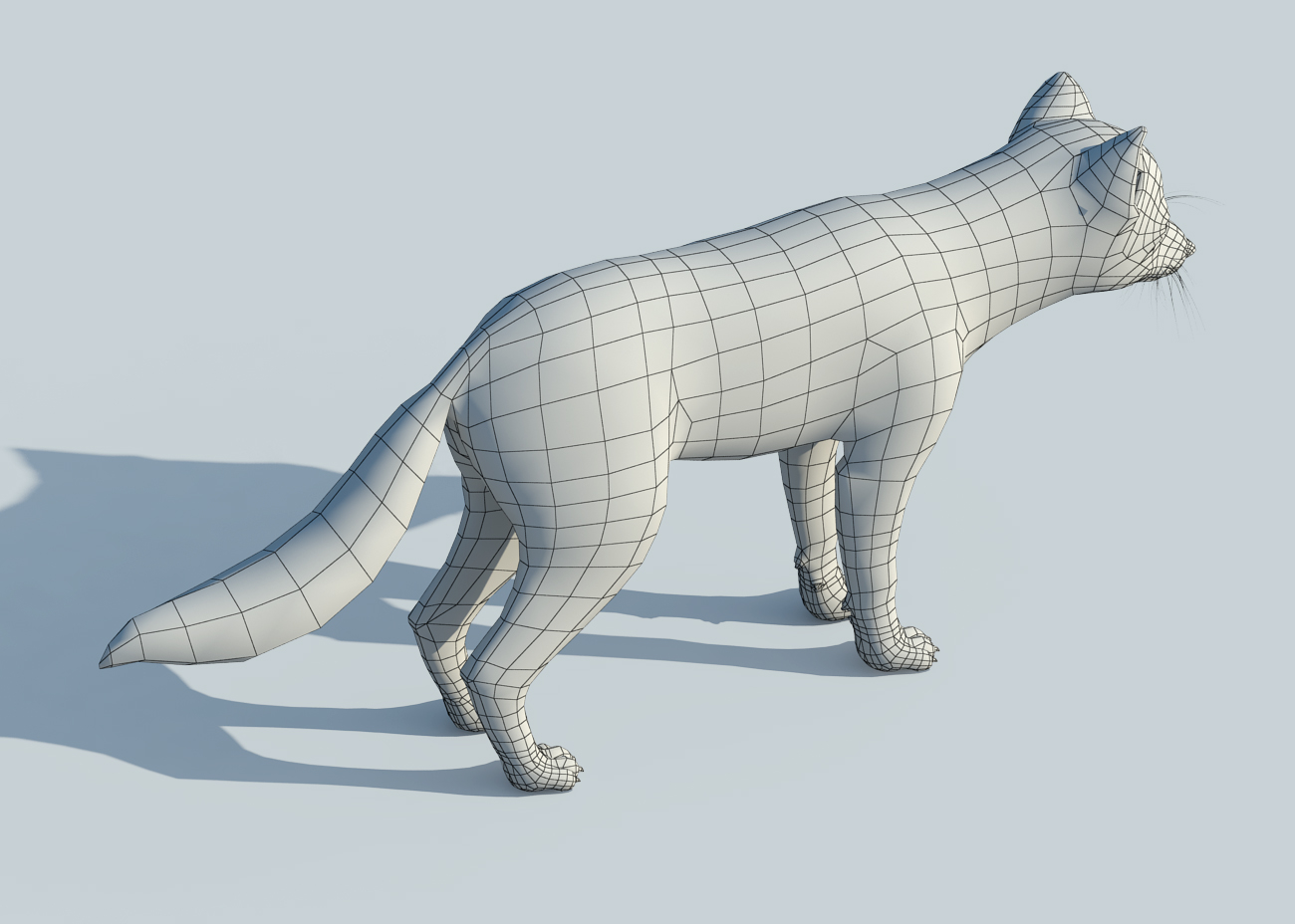 3d arctic fox rigged