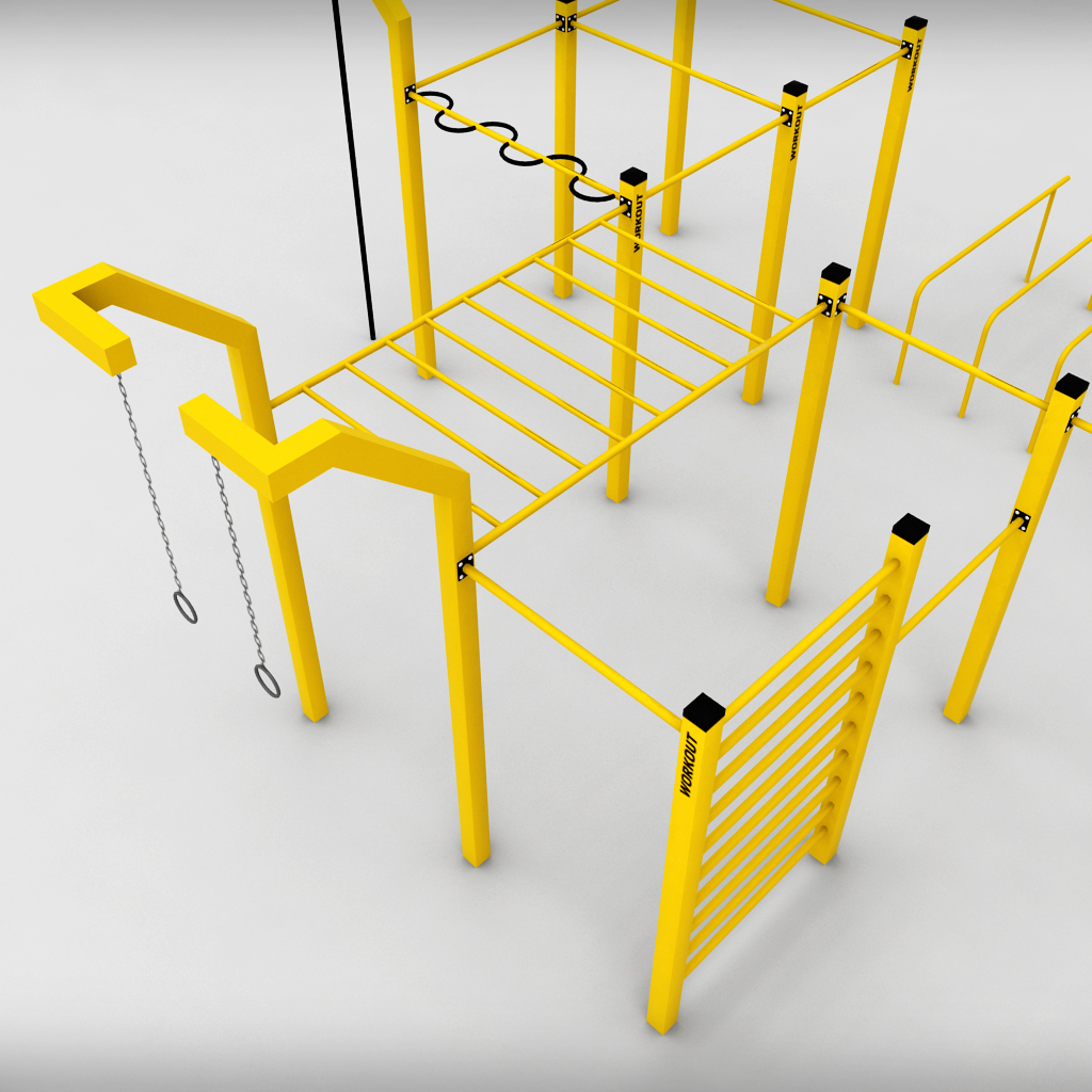 street workout park gym 3d obj