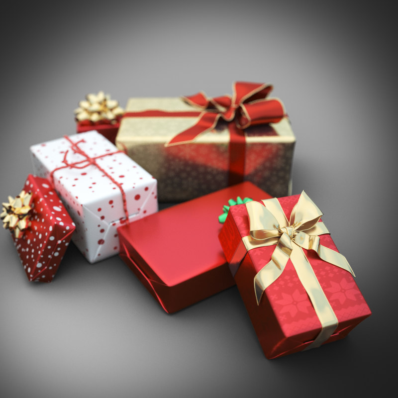 christmas gift set 3d 3ds