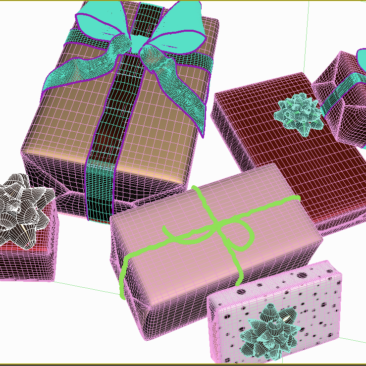 christmas gift set 3d 3ds
