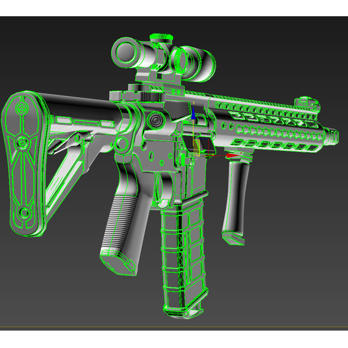 3d model ar-15