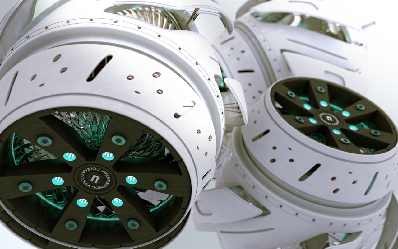 free concept engine 3d model