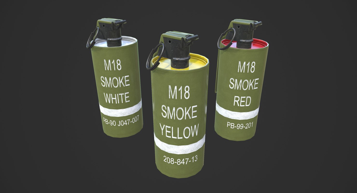 m18 smoke grenade 3d model