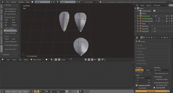 Blender Leaf Models | TurboSquid
