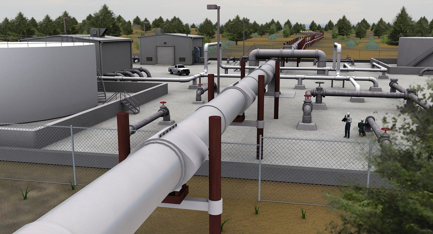 3d model pipeline pipe