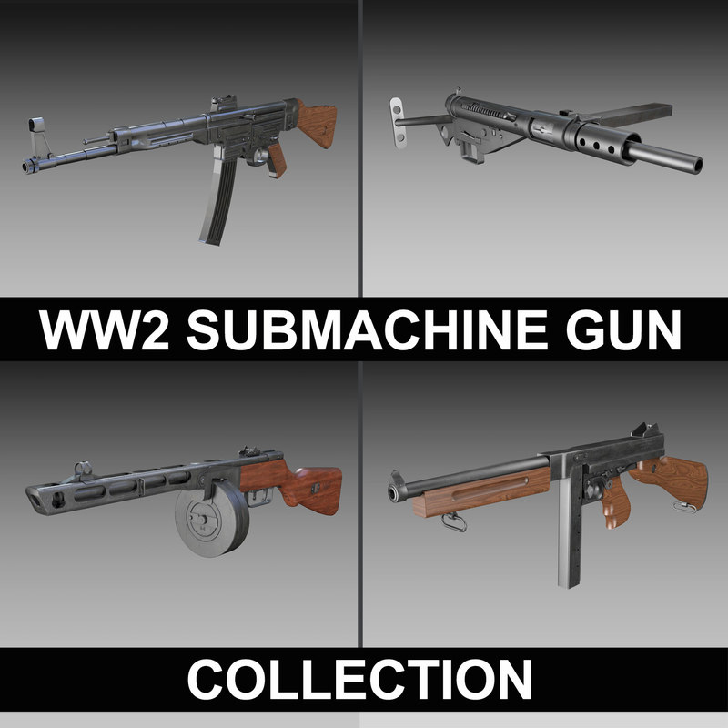 3d submachine guns ww2 thompson