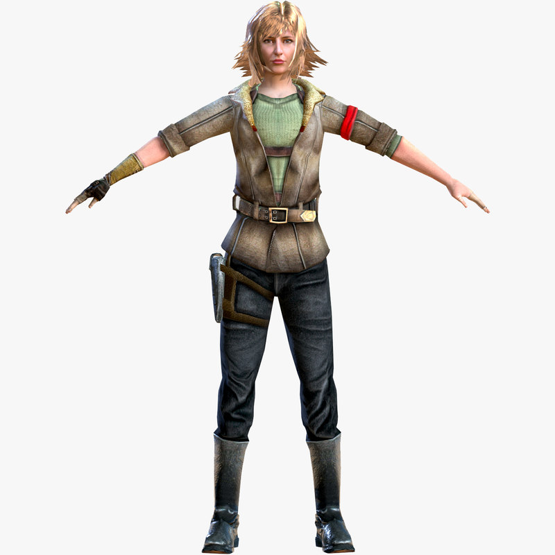 3d model partisan girl face