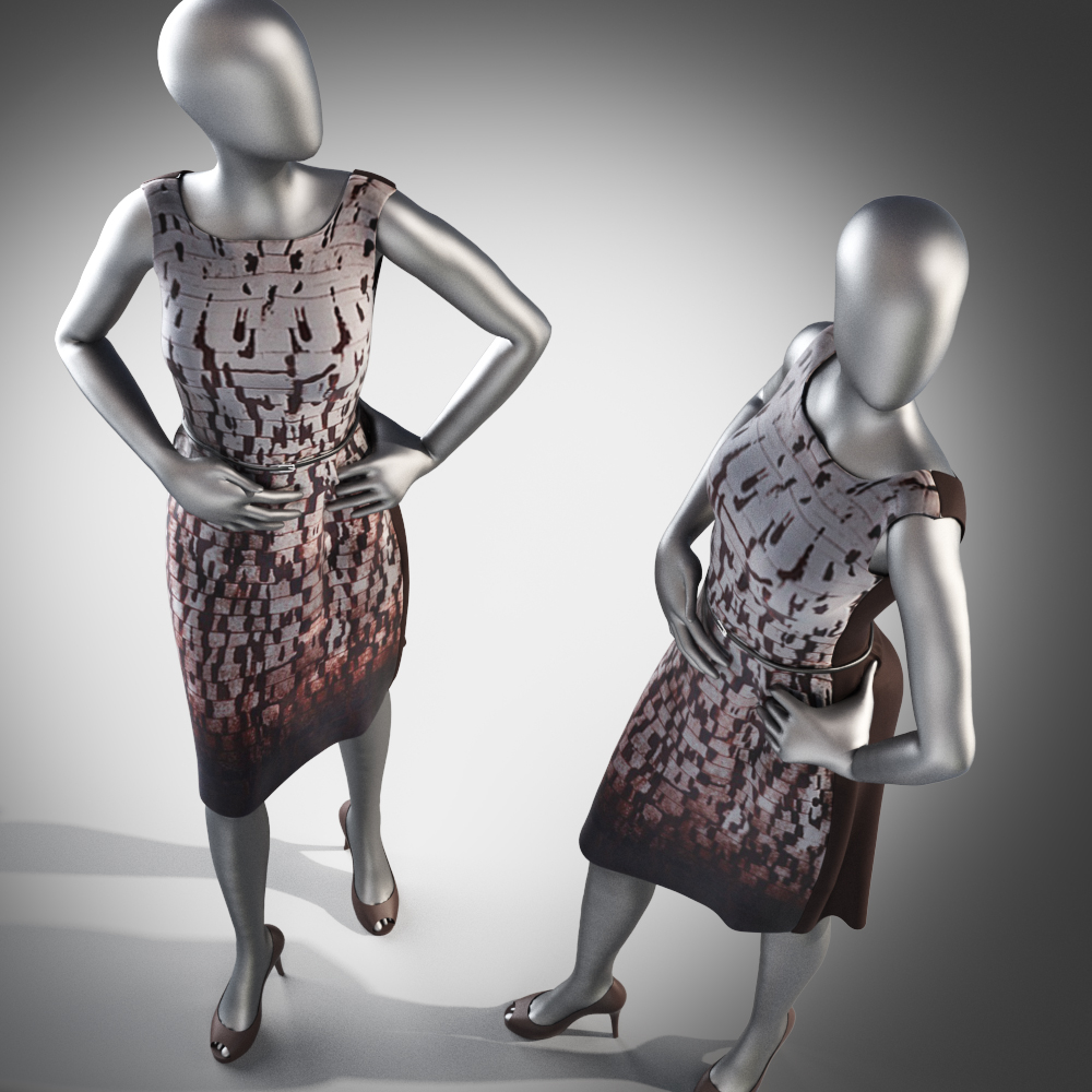 dress mannequin female 3d max