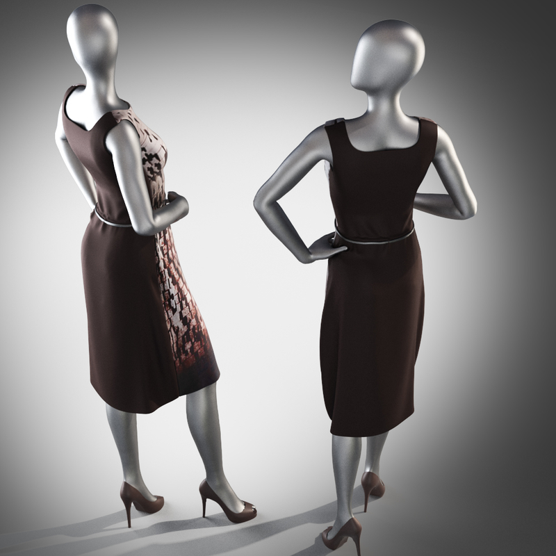 dress mannequin female 3d max