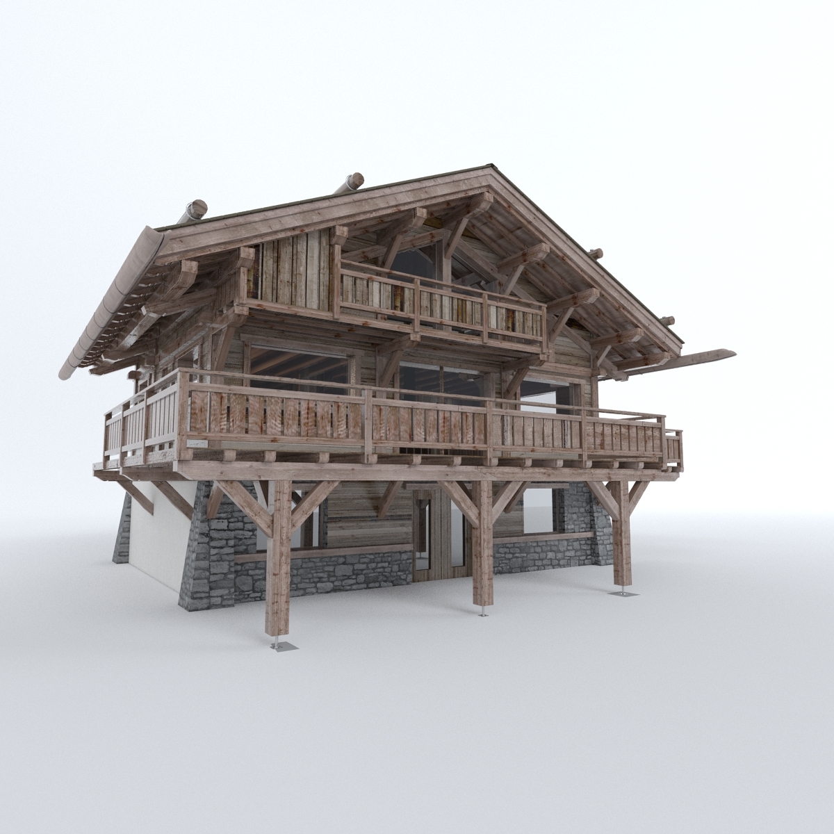 chalet 3d model