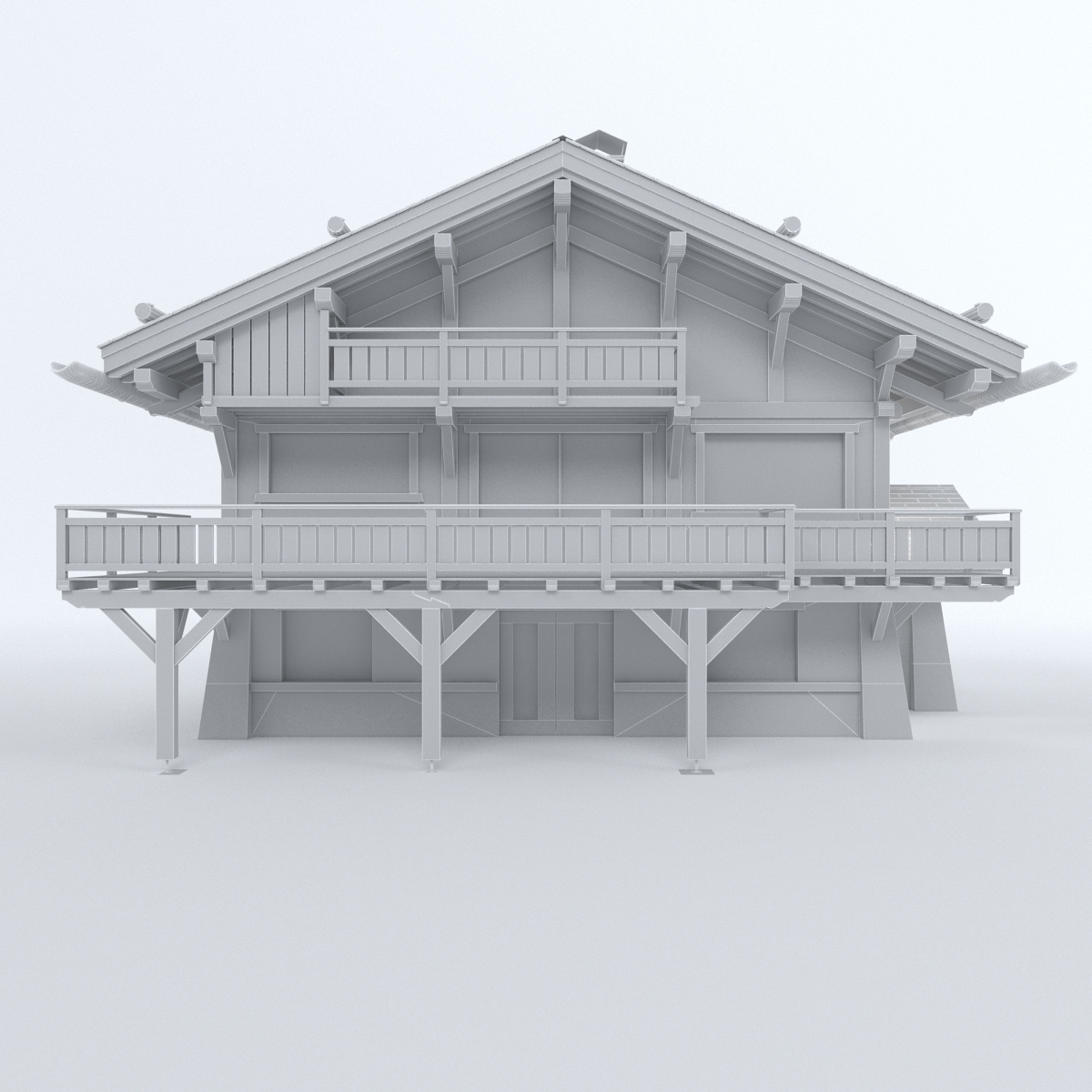 chalet 3d model