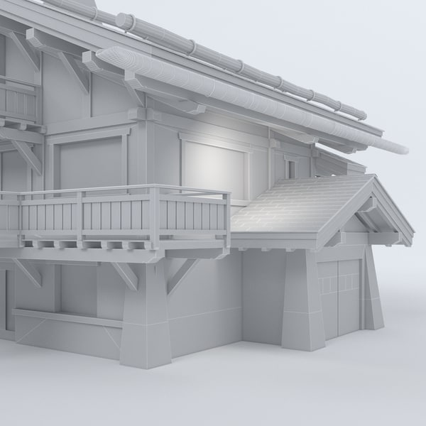 chalet 3d model