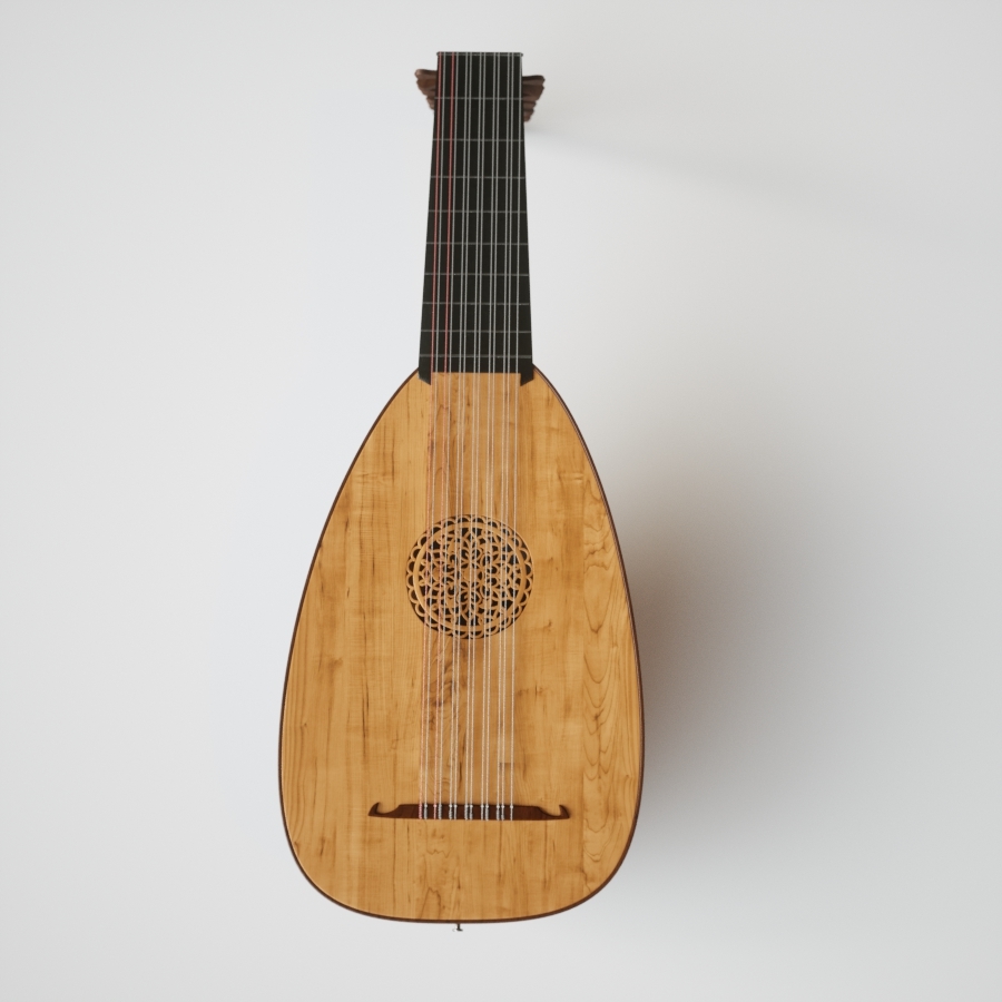 3d renaissance lute