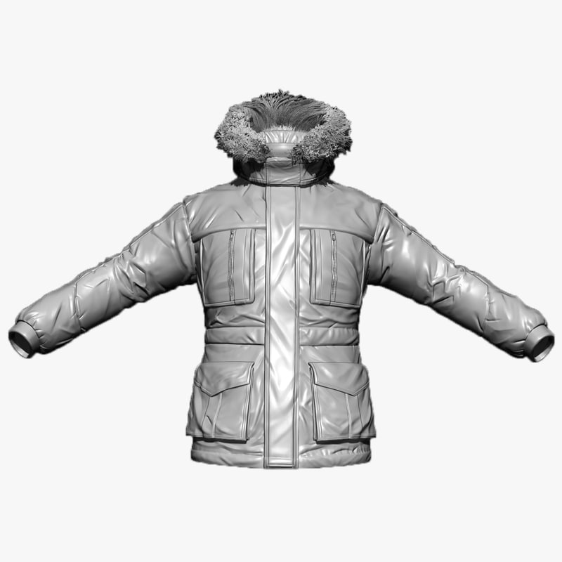 jacket zbrush 3d 3ds