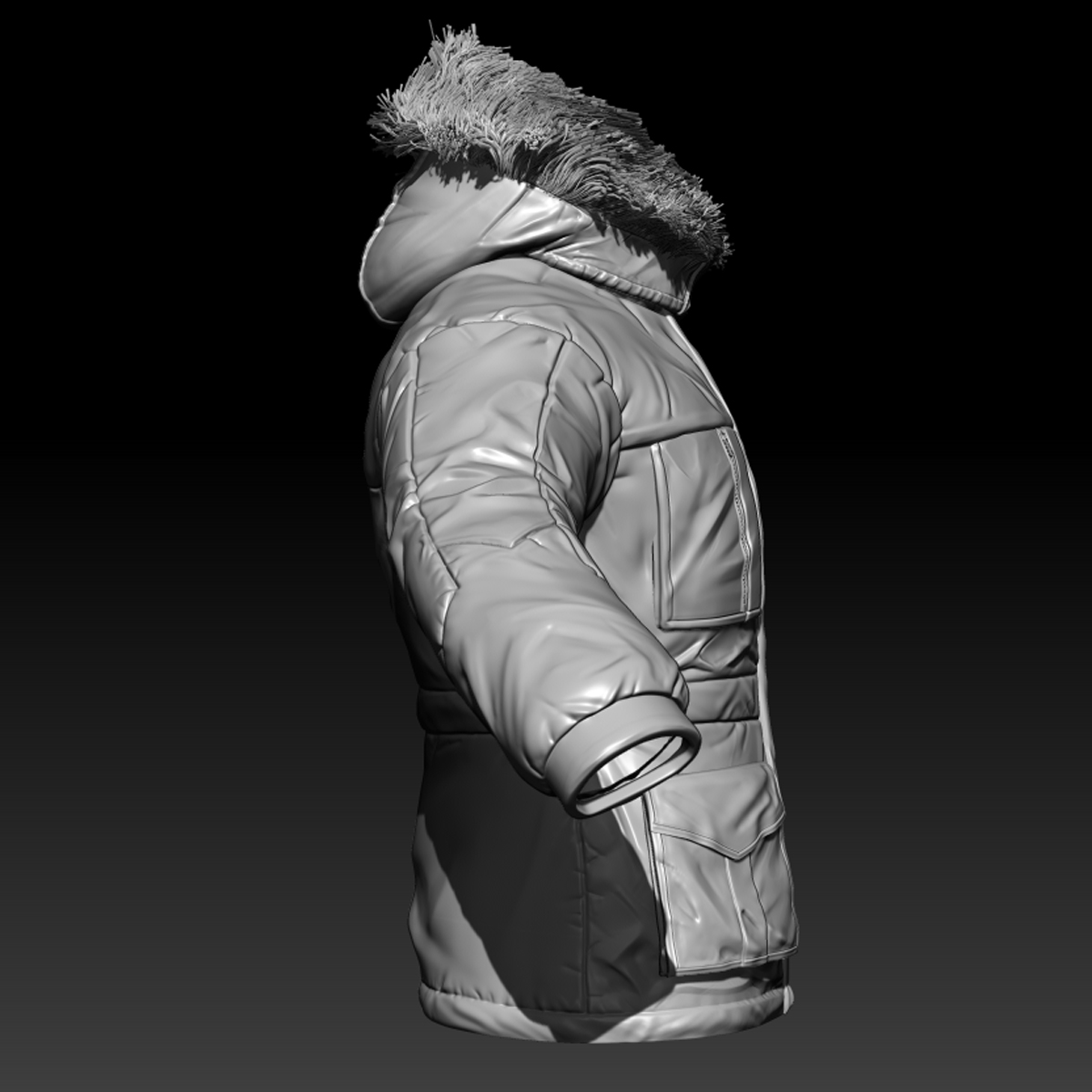 jacket zbrush 3d 3ds