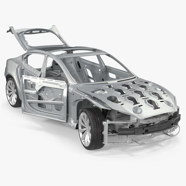 3d tesla s frame chassis model