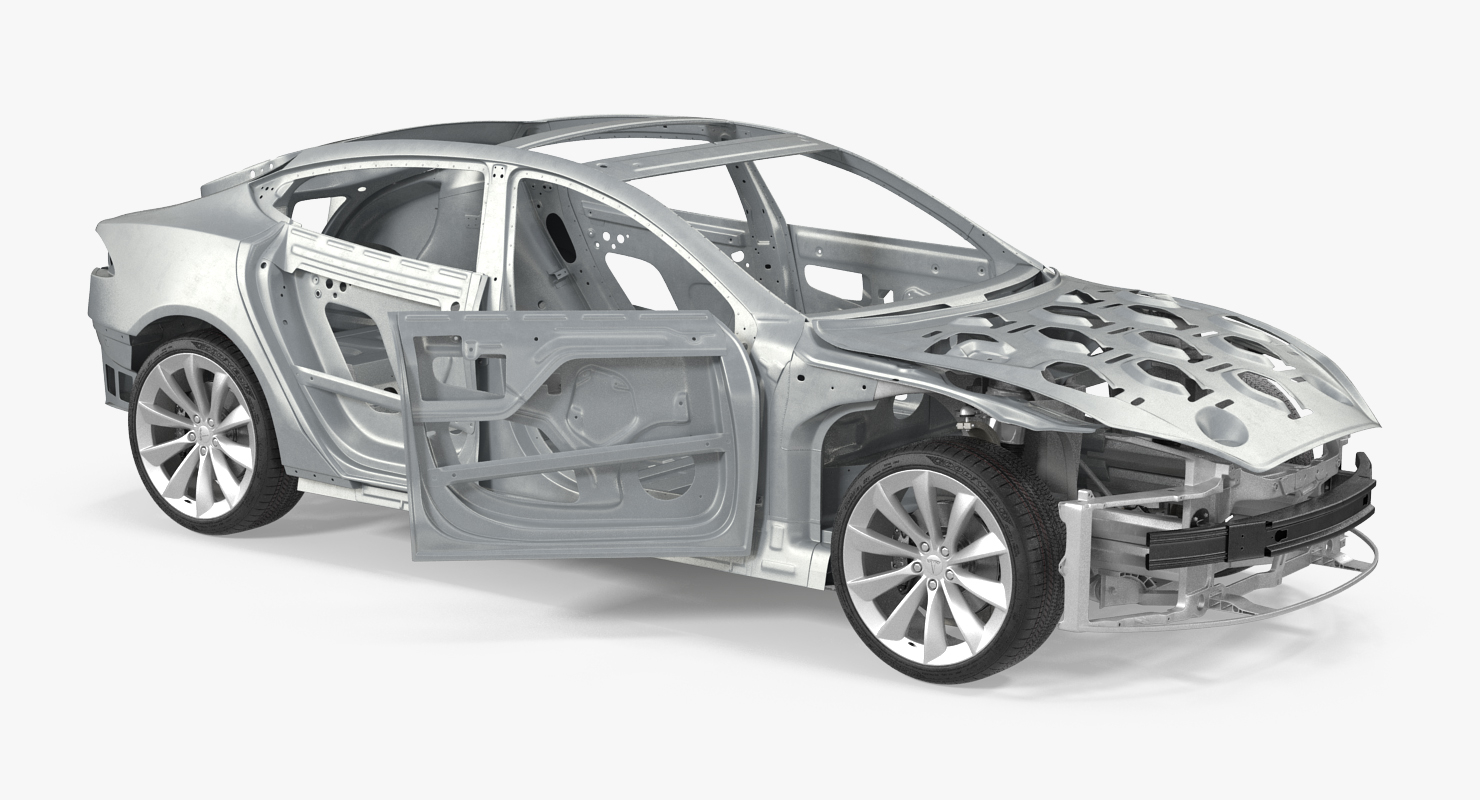 3d tesla s frame chassis model