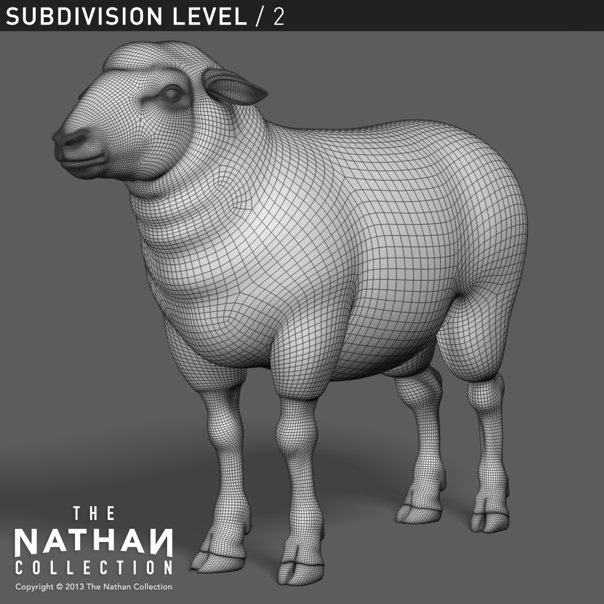 3d model sheep fur