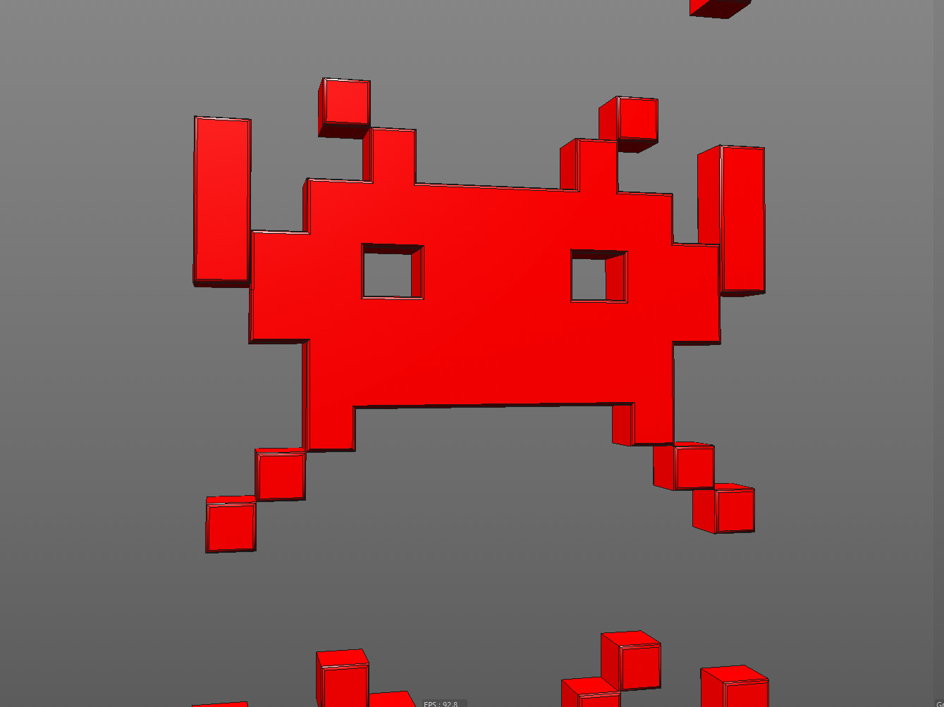 space invaders 3d c4d