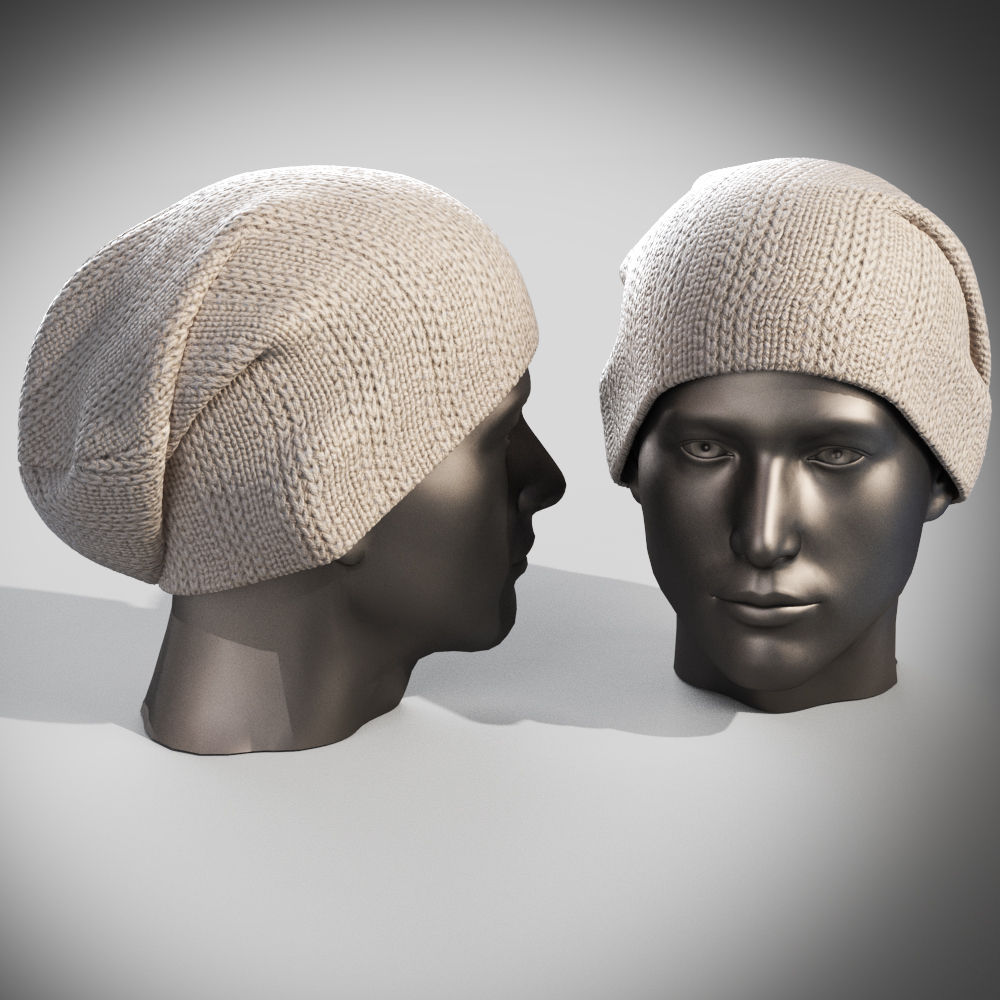 winter hat set 3d 3ds