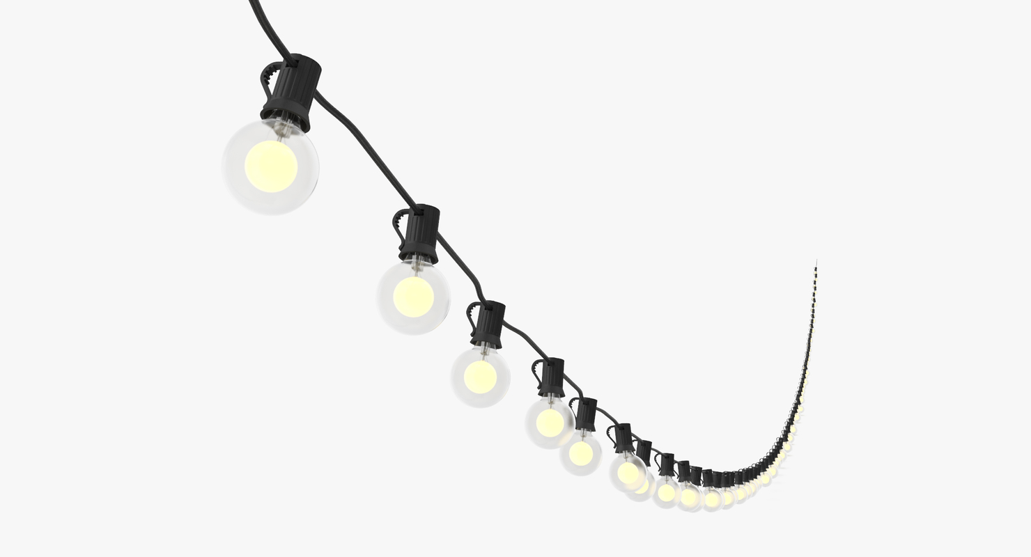 3d string lights model