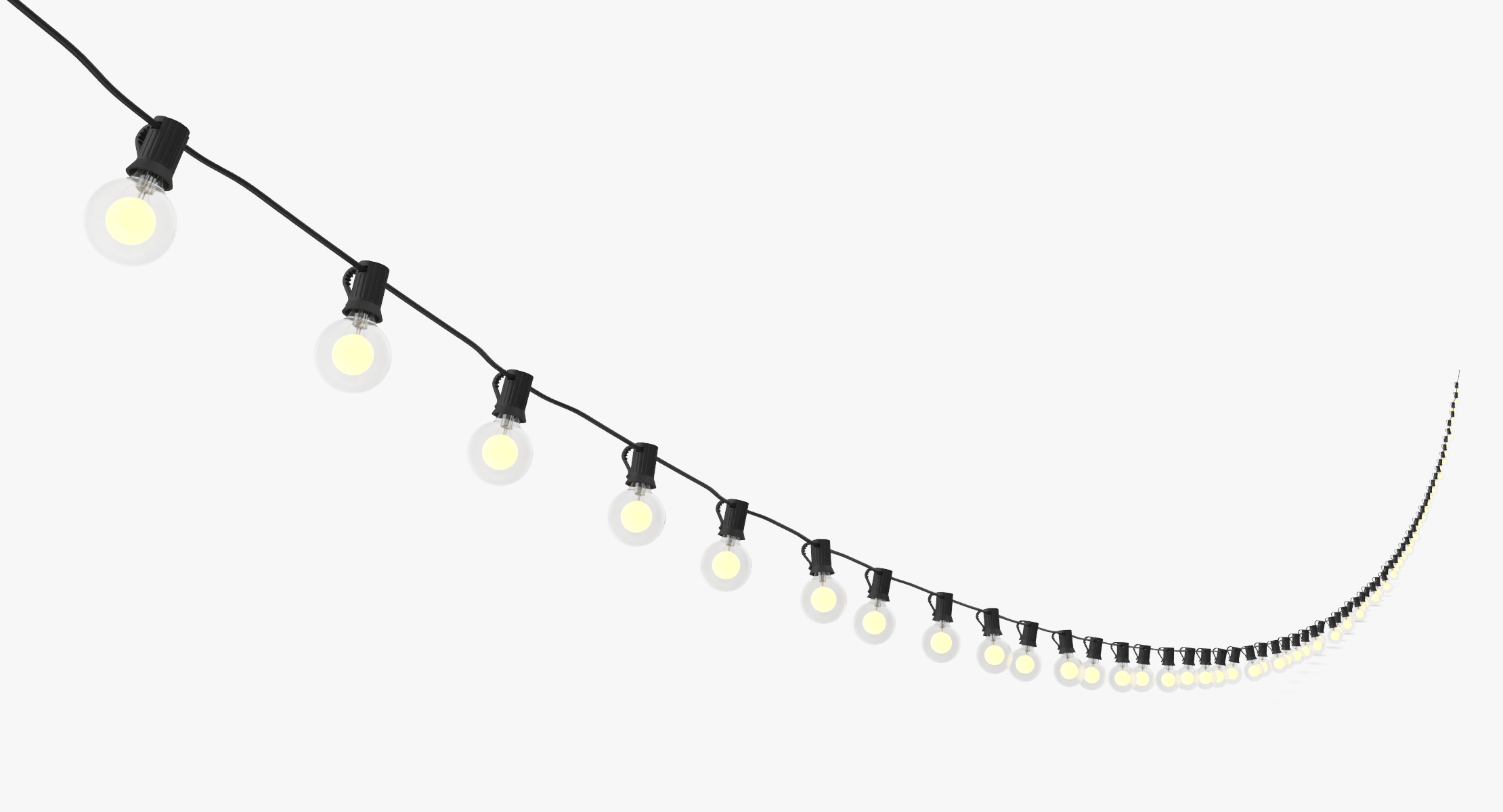 3d string lights model