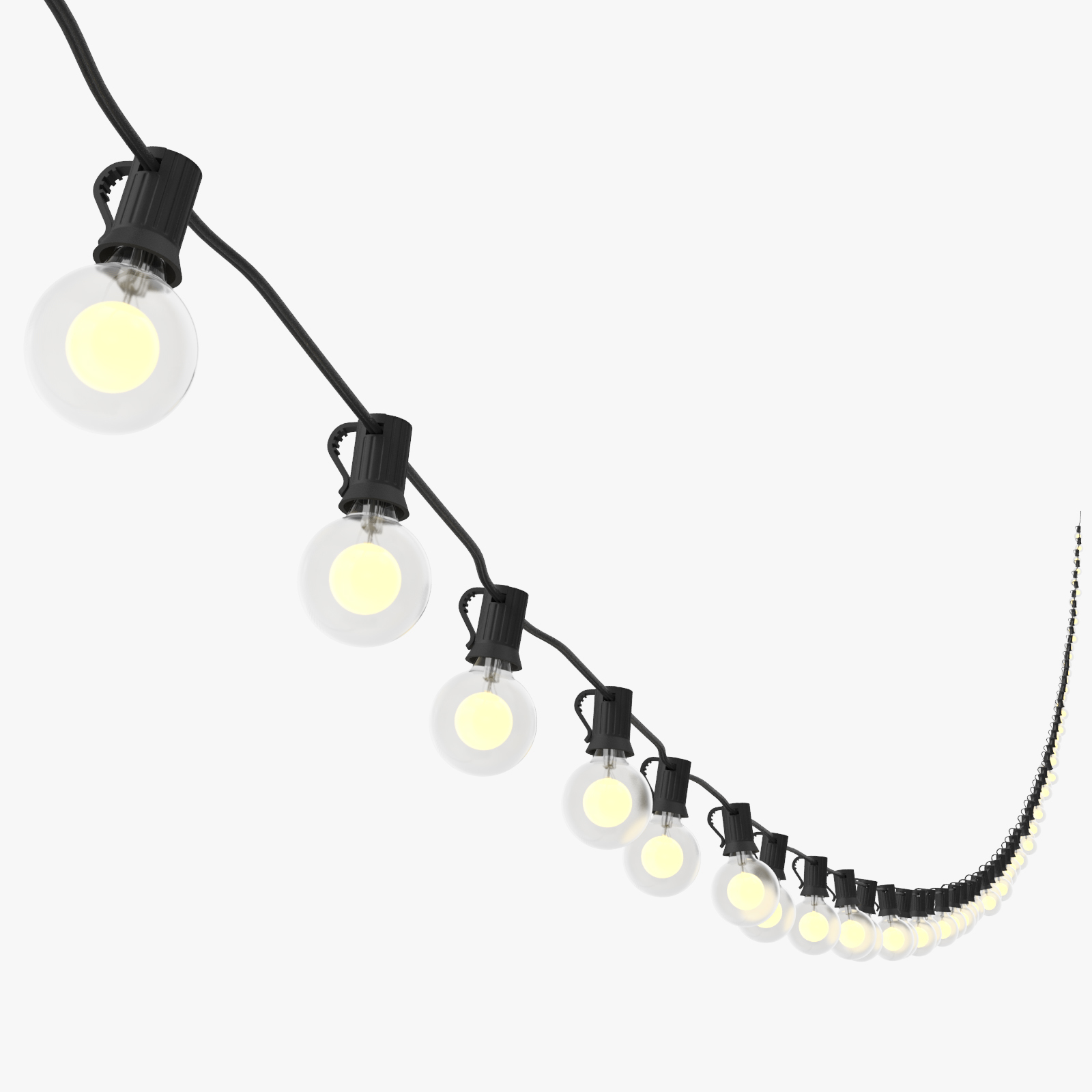3d string lights model