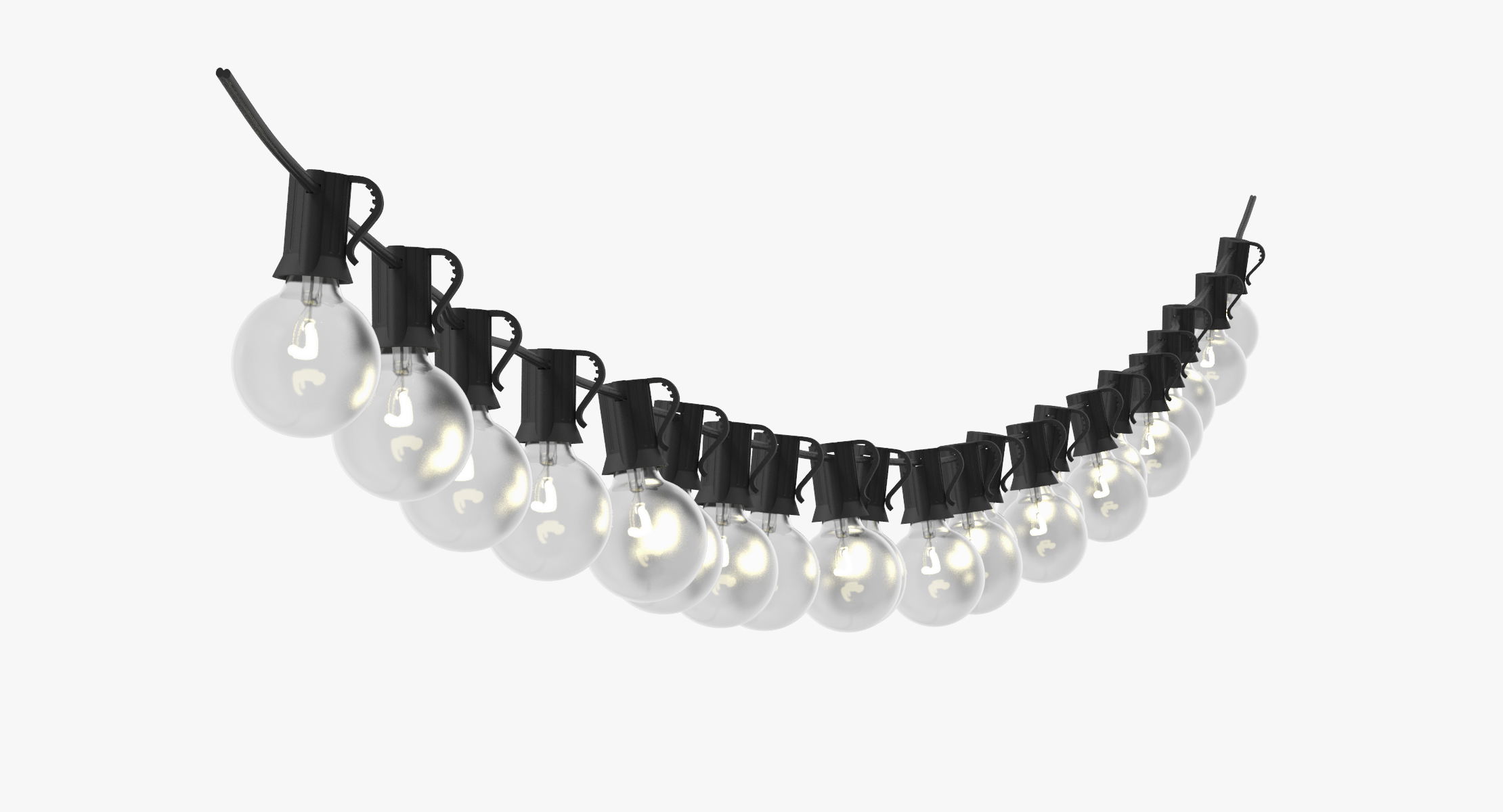 3d string lights 02 model