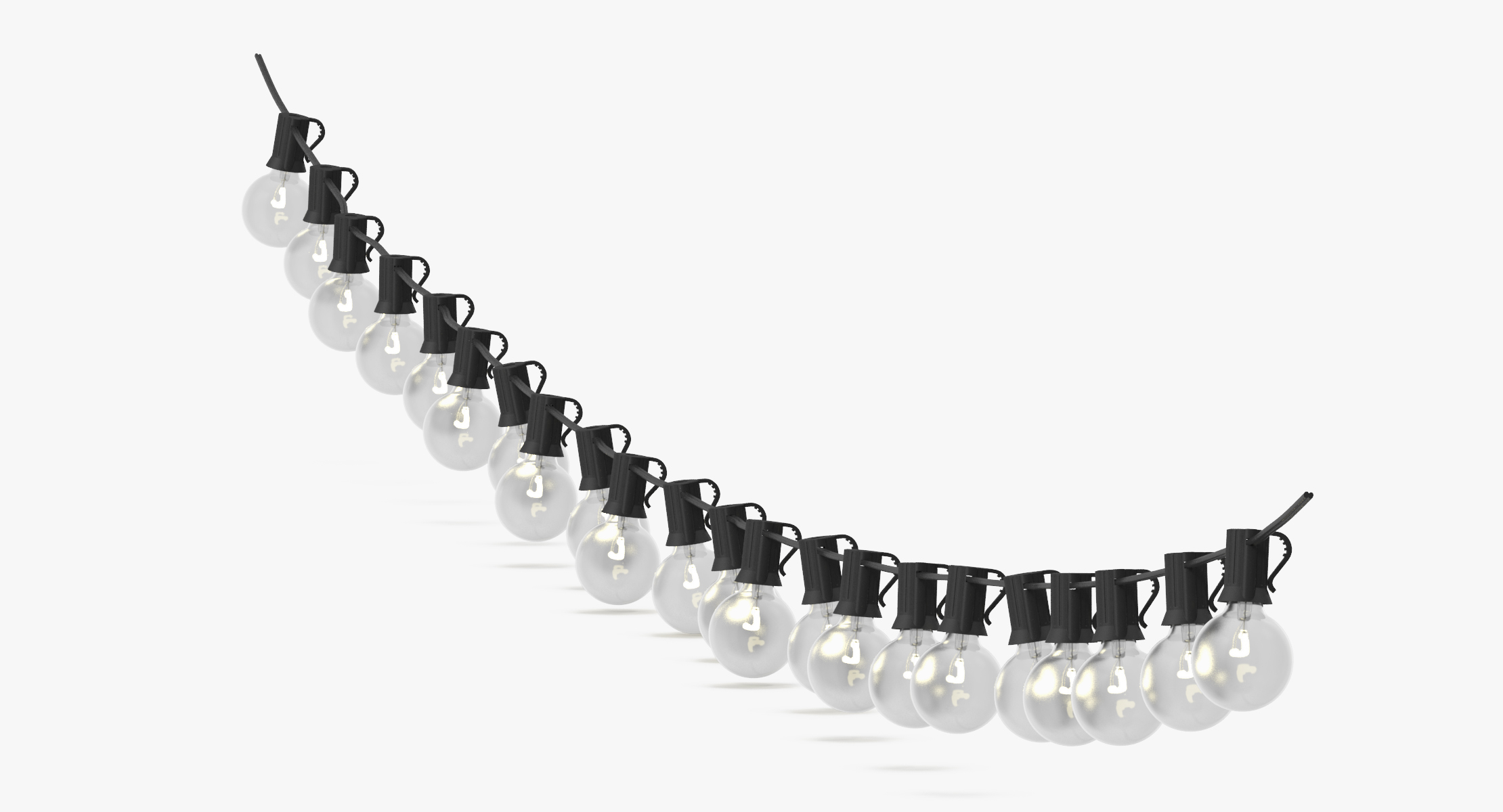 3d string lights 02 model