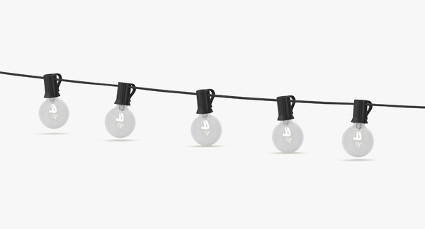 3d string lights 02 model