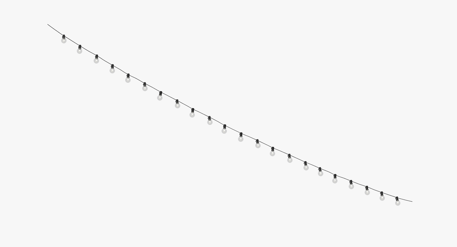 3d string lights 02 model