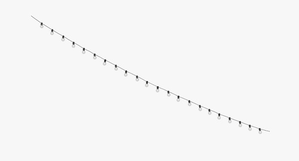 3d string lights 02 model