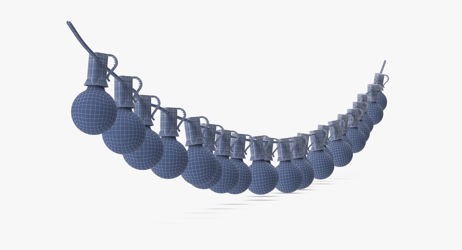 3d string lights 02 model