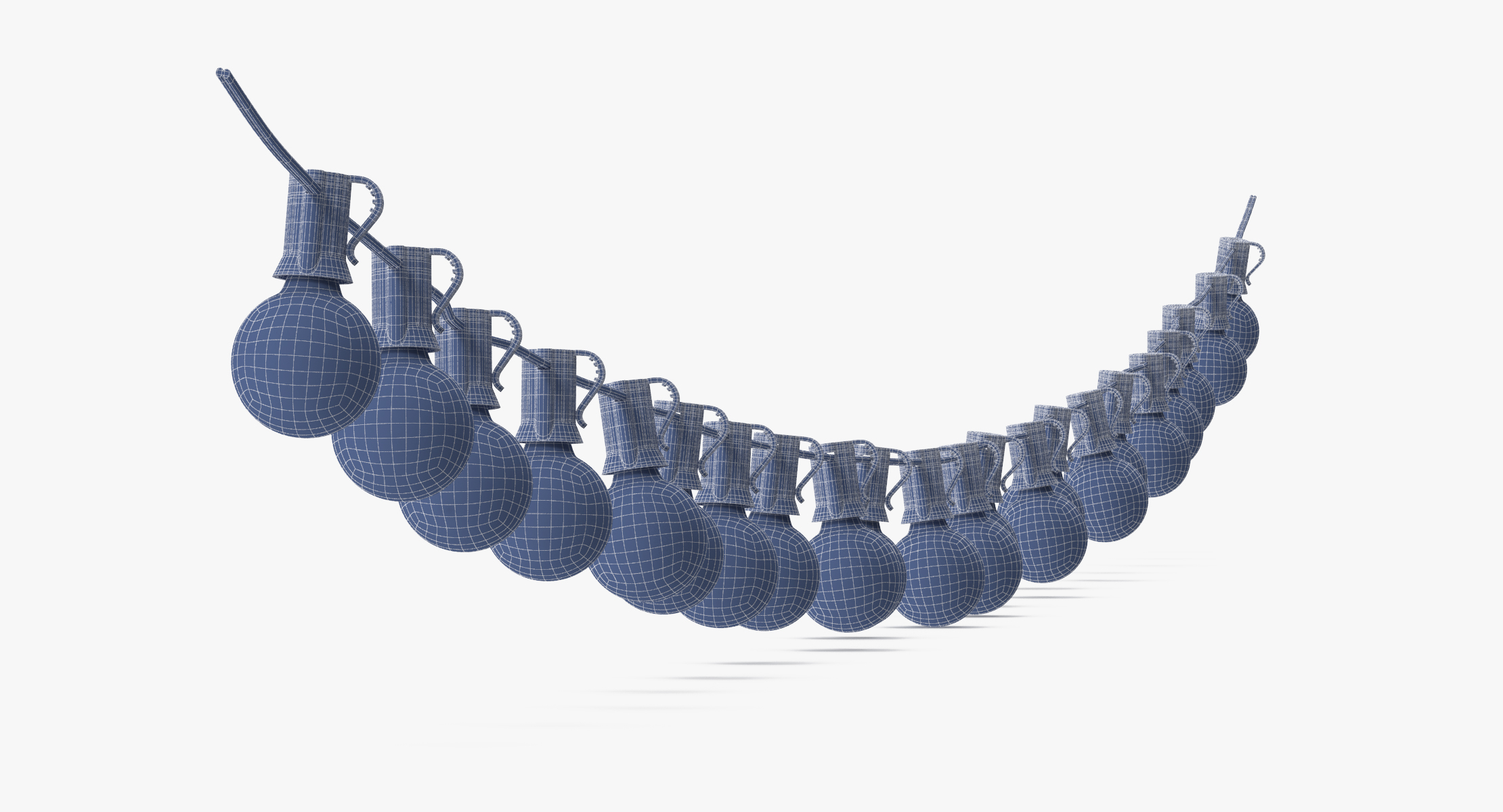 3d string lights 02 model