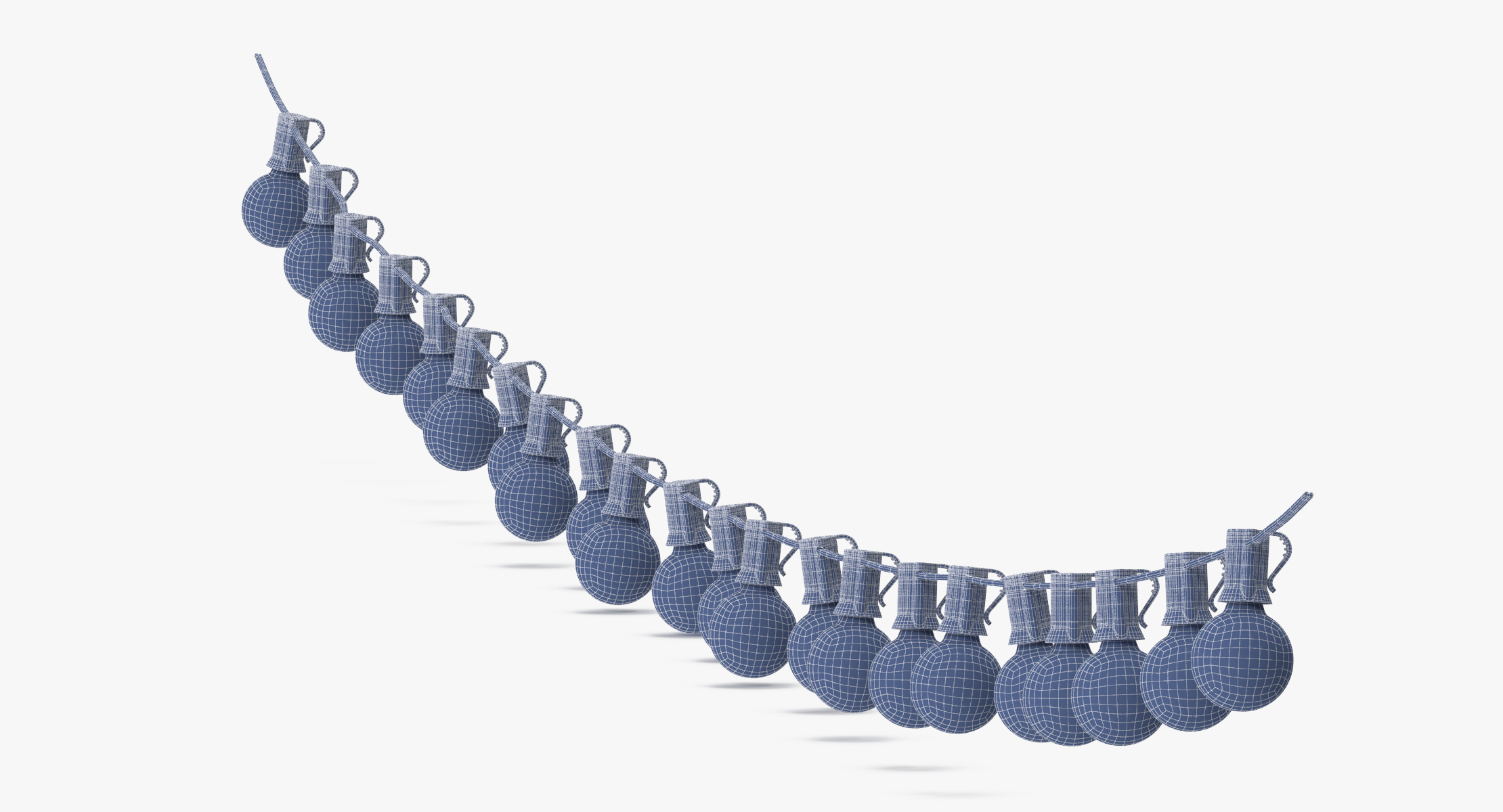 3d string lights 02 model