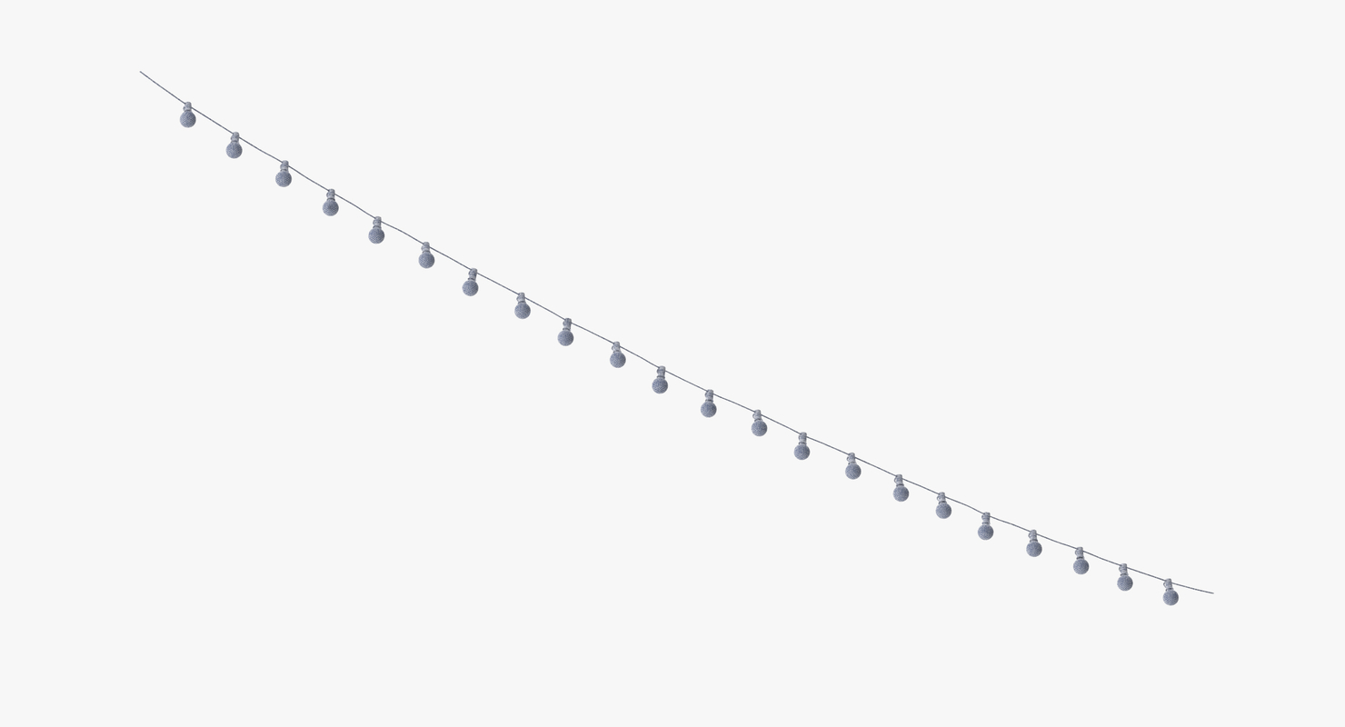 3d string lights 02 model