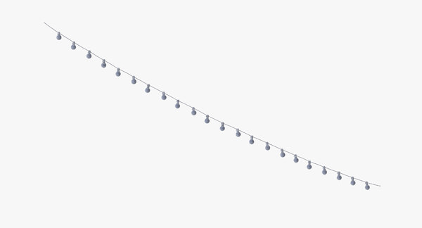 3d string lights 02 model