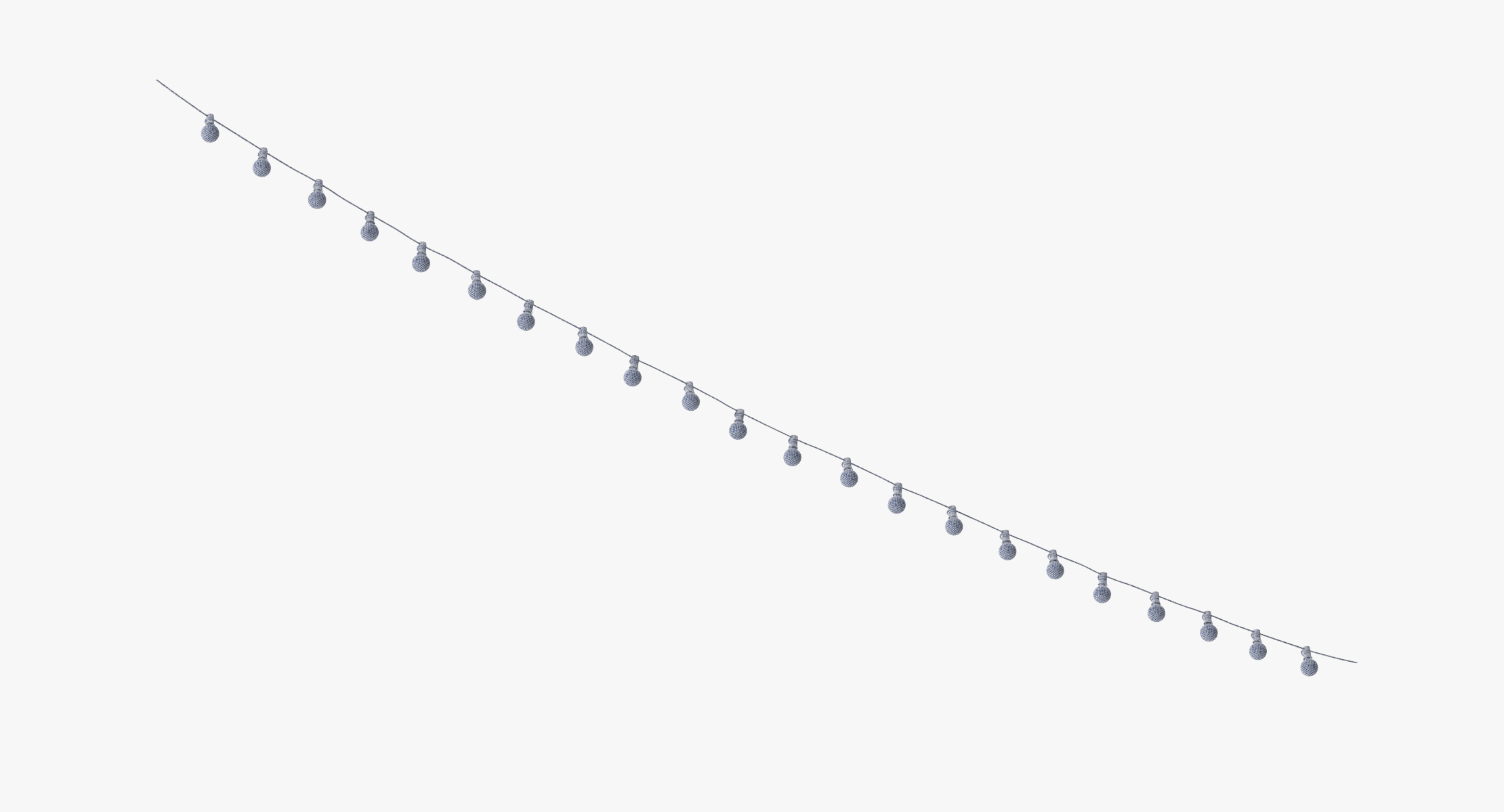 3d string lights 02 model