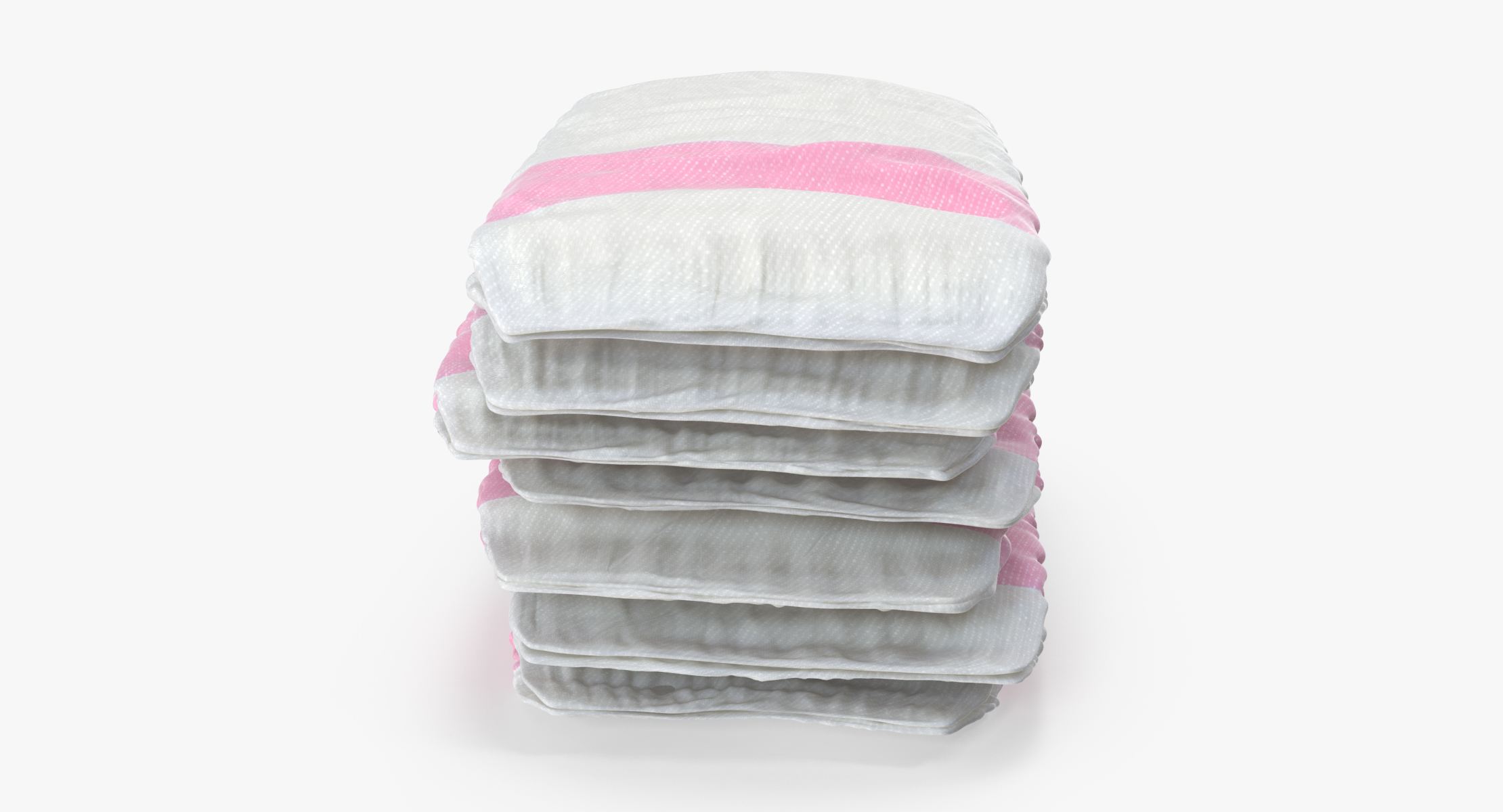 3d model diapers pink