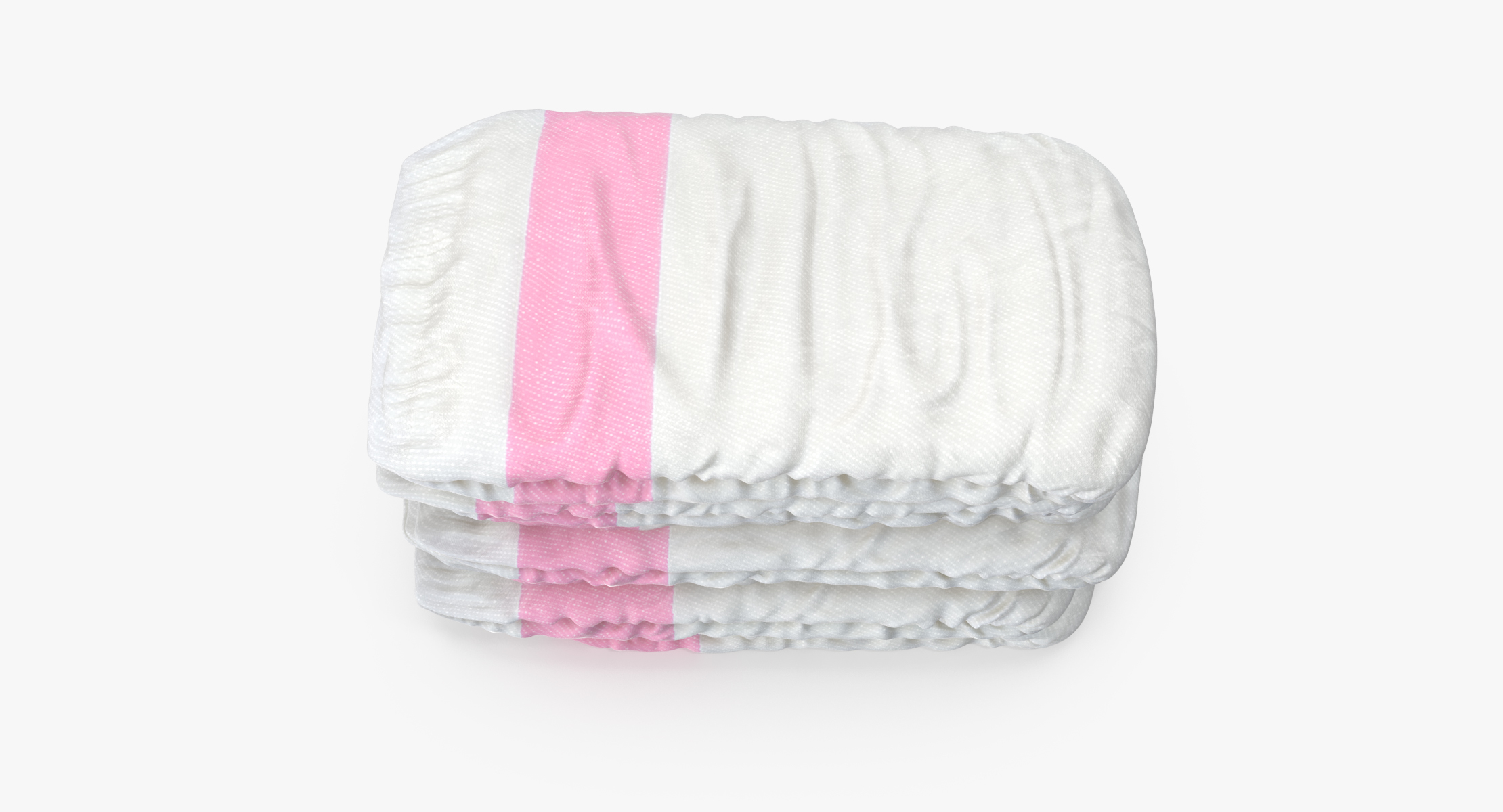 3d model diapers pink