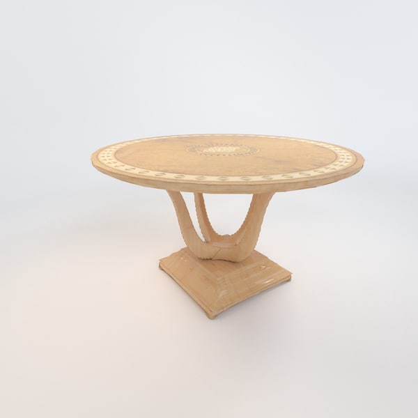 3d wood table model