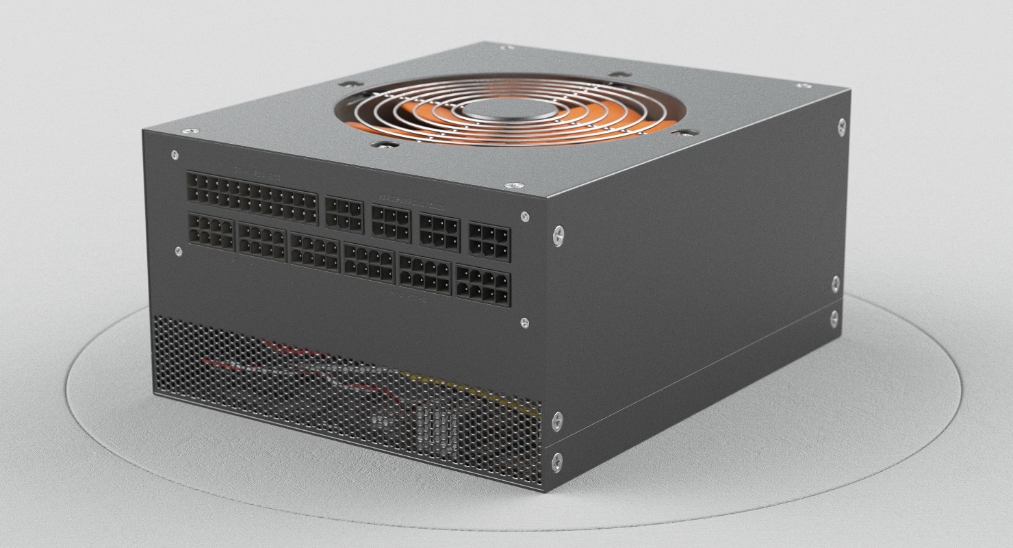 computer power supply 3d model