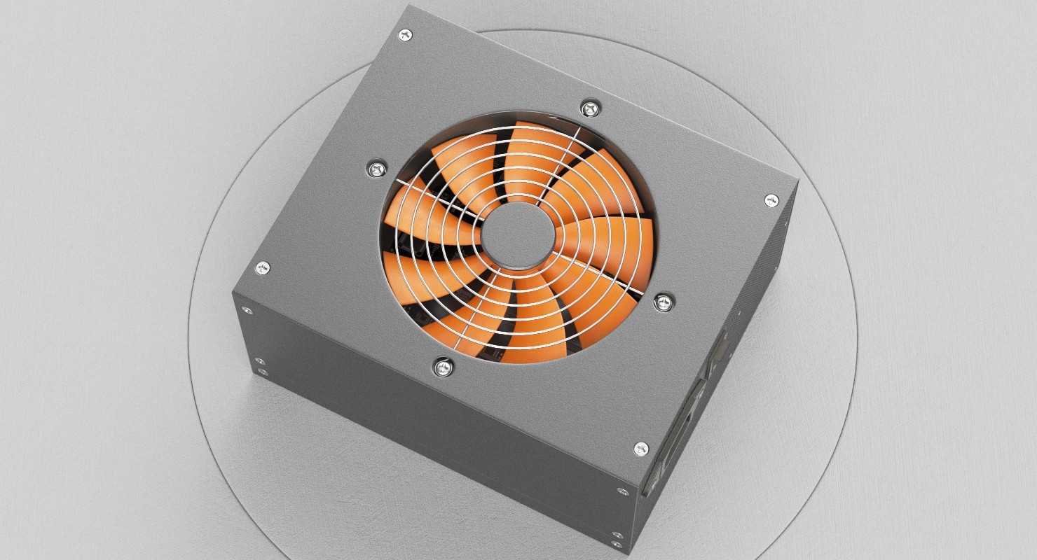 computer power supply 3d model