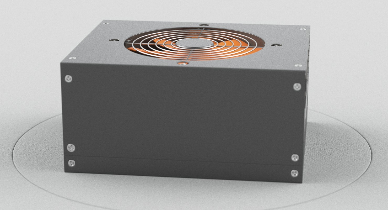 computer power supply 3d model