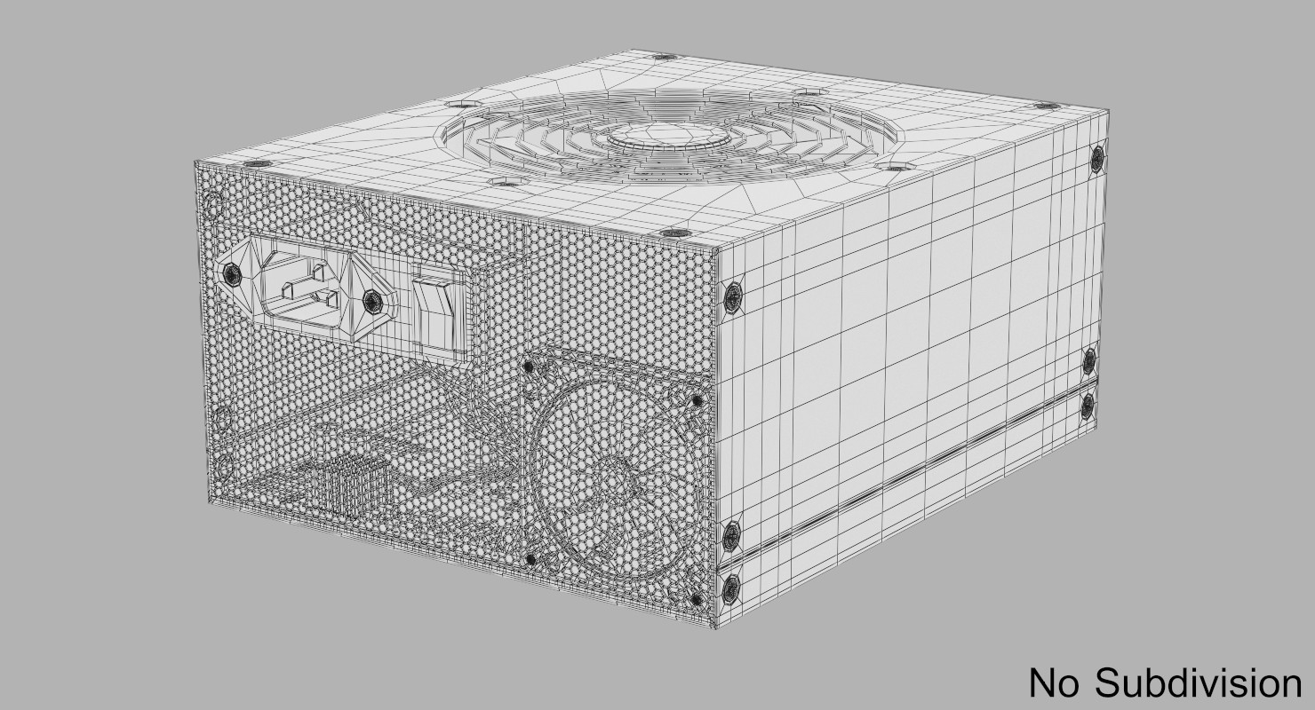 computer power supply 3d model