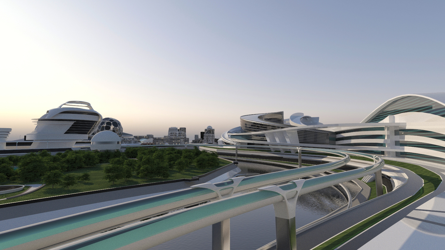 cities future buildings architectural 3d model